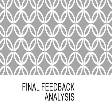 Final feedback analysis | PPT