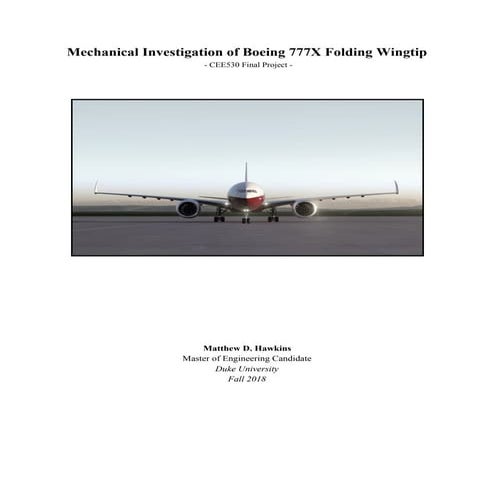 Boeing 777X Wingtip Analysis - FEM Final Project | PDF