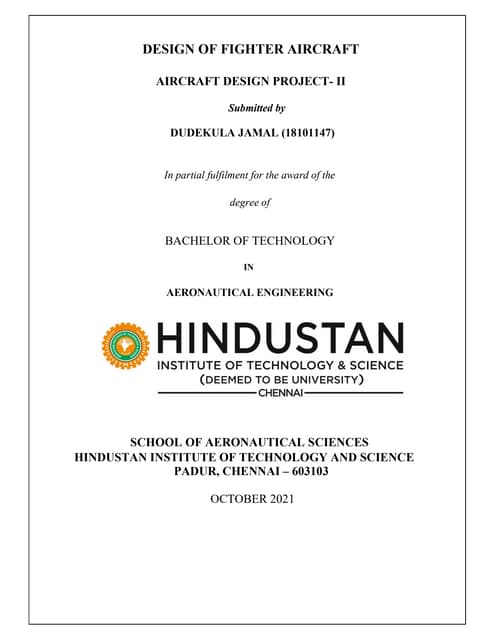 Aircraft design project 2 | PPT