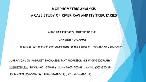 Morphometric Analysis of Drainage Basin.pptx | Geography | Science