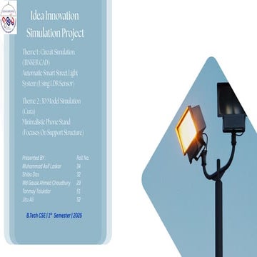 Smart Street Lighting and 3D Design Simulation | PDF
