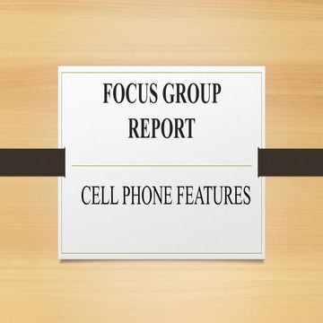 Final focus group report | PPTX
