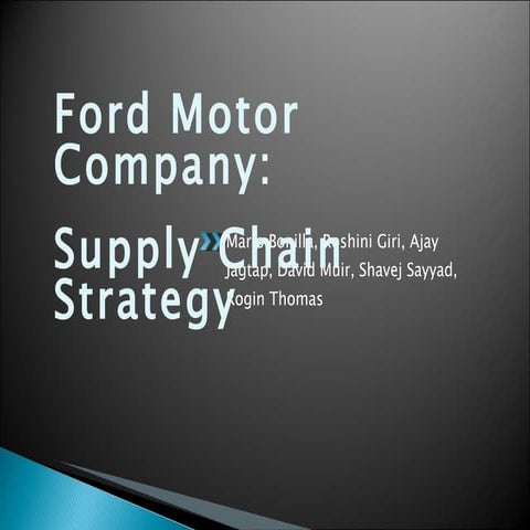 Final Ford Presentation | PPT | Automotive Industry | Industries