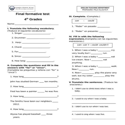 Final Formative Test | PDF