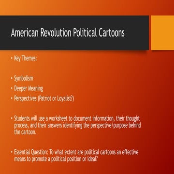 Political Cartoons from the American Revolution | PPTX
