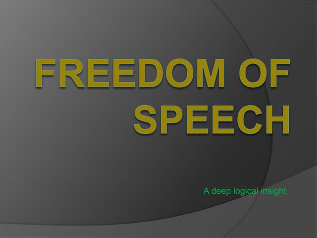 Freedom of speech | PDF