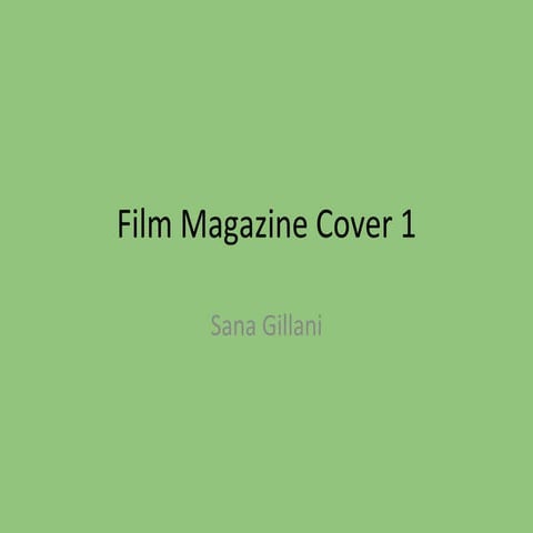 Magazine cover analysis v2 | PPTX