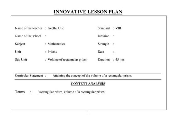 a detailed lesson plan in mathematics VI(volume of rectangular prism | DOCX
