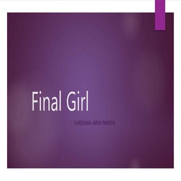 Final girl | PPTX