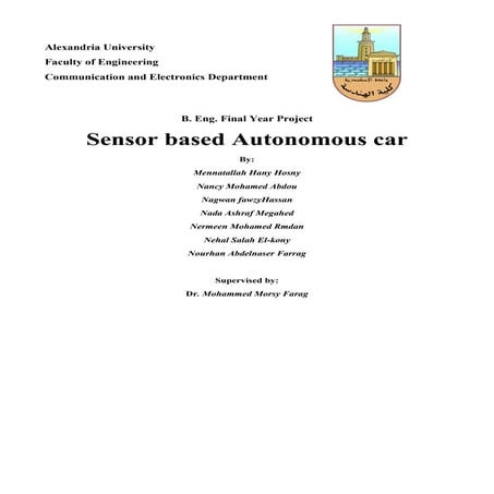Final graduadtion book( autonomous car) | PDF