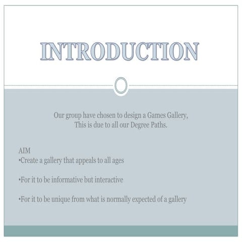 Final group presentation game gallery | PPTX