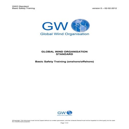 Final Gwo Bst Standard Version 0, February 2012 | PDF