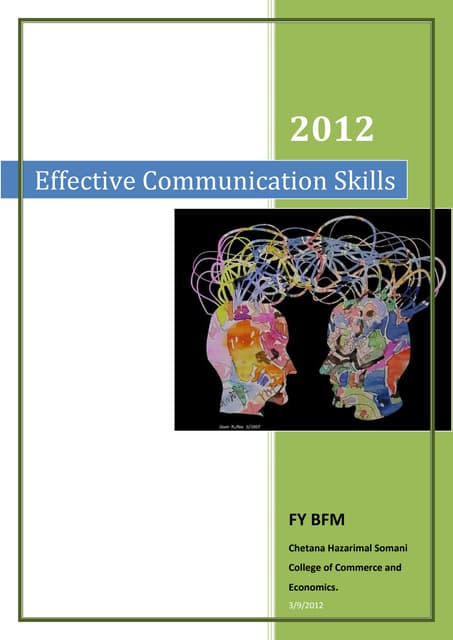 Communication and interpersonal skills | PPT