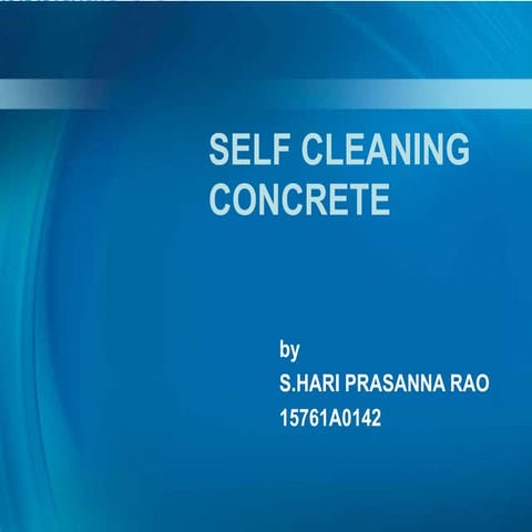self cleaning college | PPT