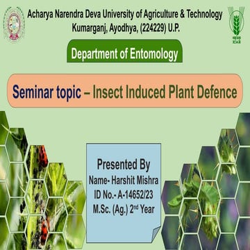 Insect Induced Plant Defence Machanism PPT | PPTX