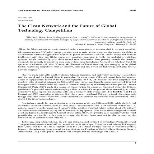 Clean Network HBS Case Study | DOCX