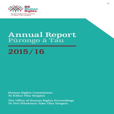 New Zealand Human Rights Commission Annual Report 2016 | PDF
