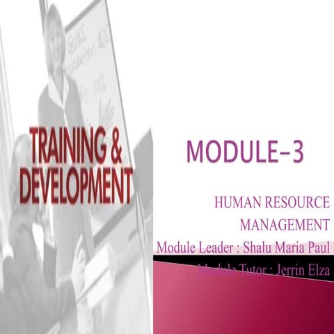TRAINING AND DEVELOPMENT | PPT