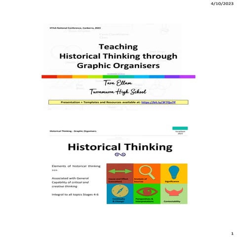 Using Graphic Organisers to develop higher order historical thinking ...