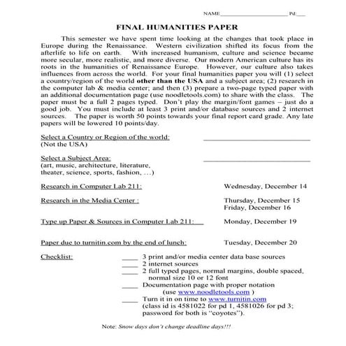 Burke Final Humanities Paper | PDF | Education