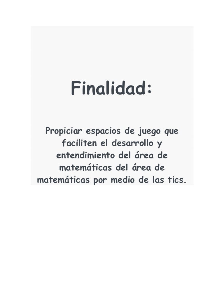 Finalidad