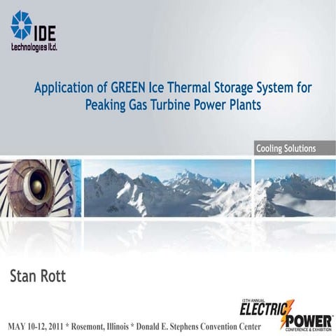 Ice Slurry TES for Turbine Inlet Cooling | PPT