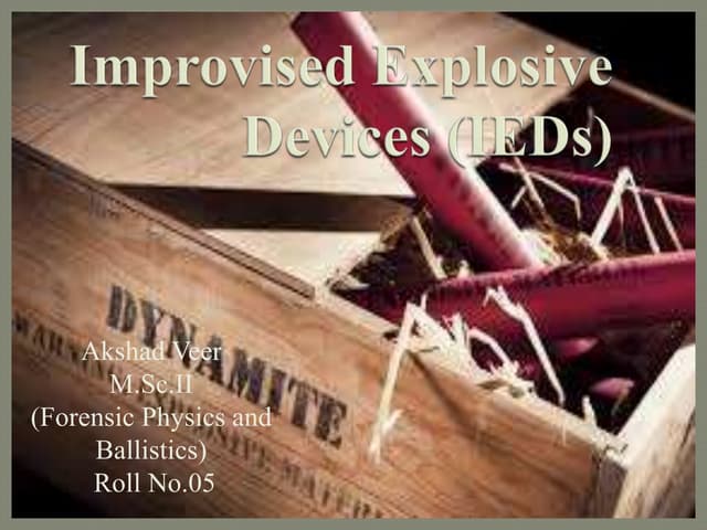 In-depth IED Awareness Training | PPTX