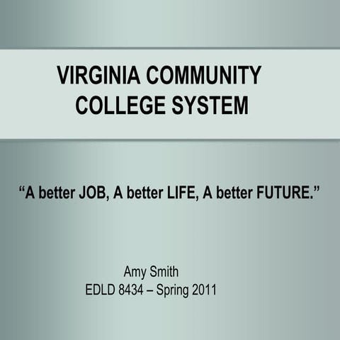 Virginia Community College System | PPT