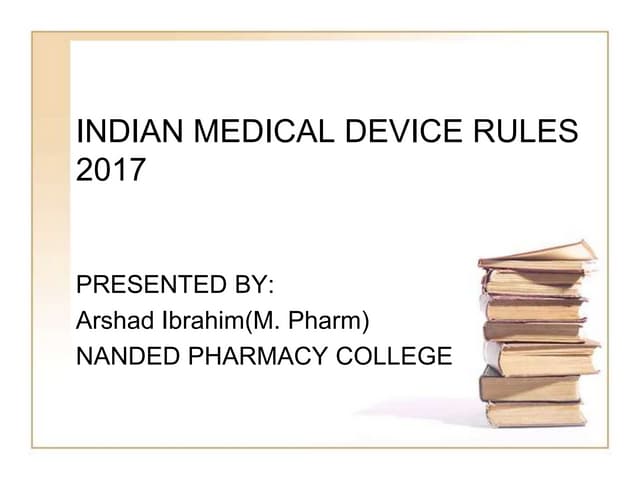 Medical Device Rules 2017 (update) | PDF