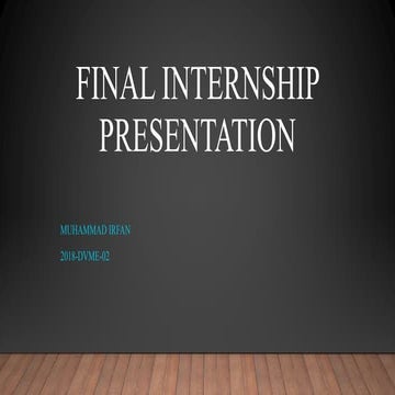 Final Internship Presenttion DVM Doctor of veterinary medicine | PPTX