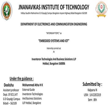 Comprehensive Internship Report on IoT Development and Python ...