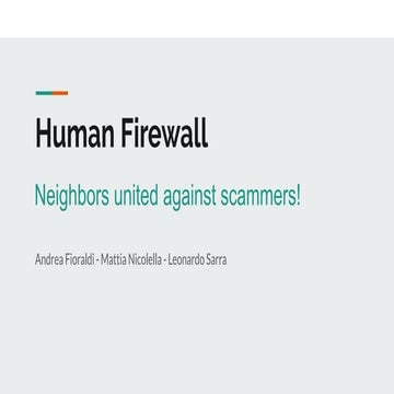Human Firewall - IoT presentation | PPT