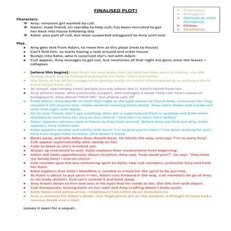 Shot list | DOCX