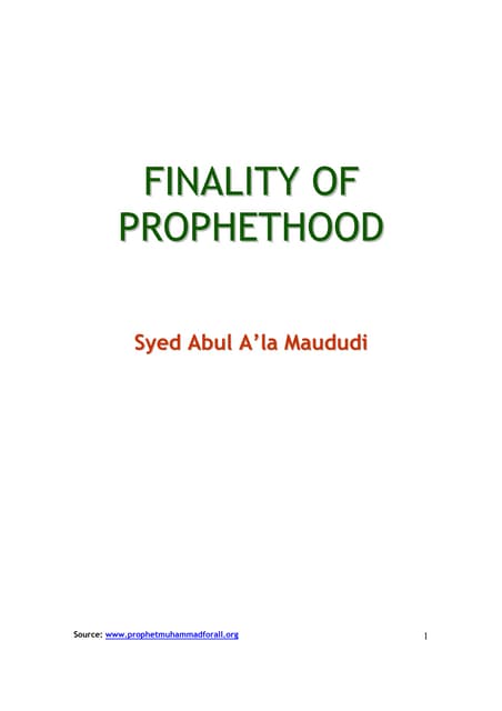 Prophethood | PPT