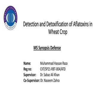 detection and detoxification of aflatoxin | PDF