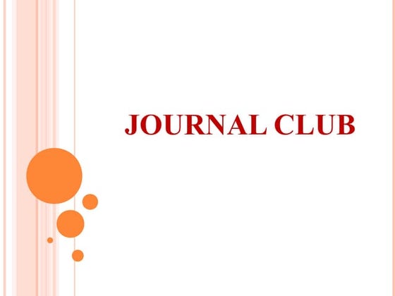 How to prepare an effective journal club | PPT