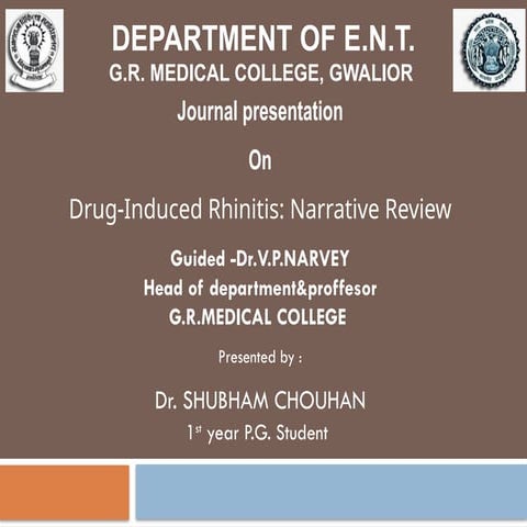 Drug induced rhinitis a narrative review | PPTX
