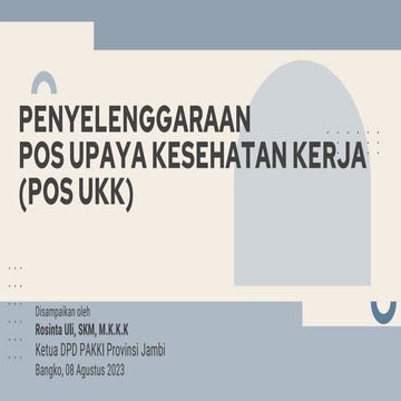 BUKU SAKU POS UKK | PDF