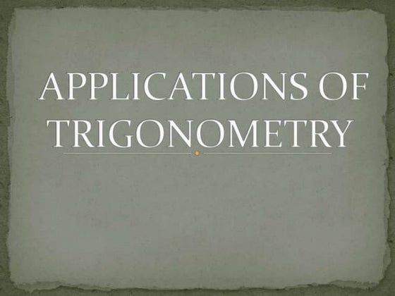 Trigonometry Lesson: Introduction & Basics | PPT