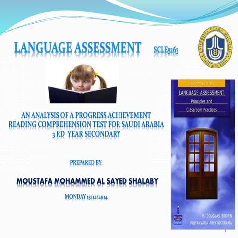 Language Assessment reading test in Saudi Arabia | PPTX | Standardized ...