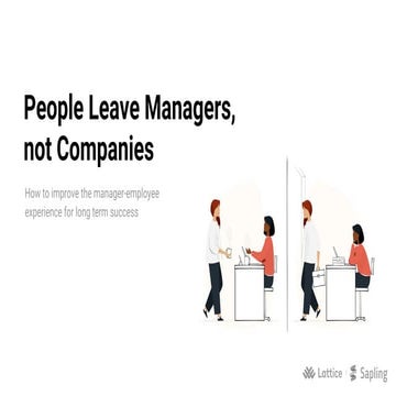 People Leave Managers, Not Jobs | PDF