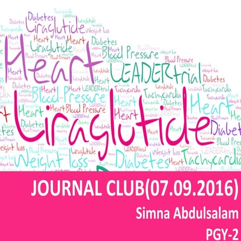 LEADER trial- Liraglutide - Journal club | PDF