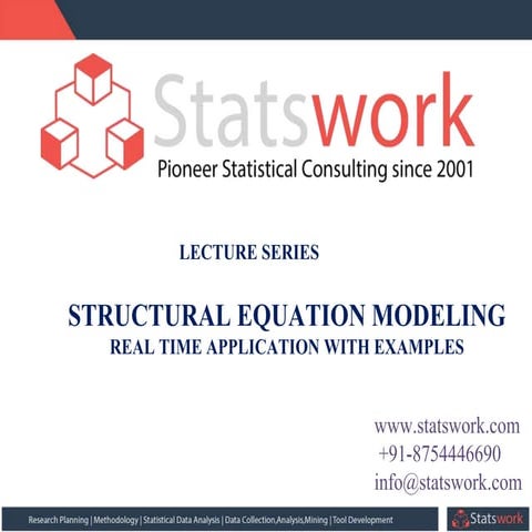 Lecture 2: Latent/Manifest/Observed Variables using in SEM Analysis (www.statswork.com) | PPTX