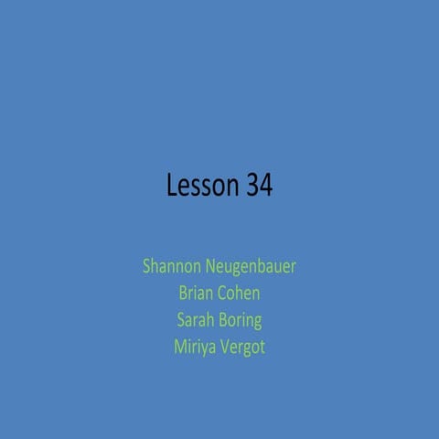 Lesson 34 | PPT