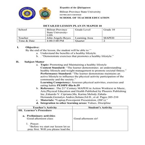 FINAL LESSON PLAN.doshsksjsjsjjsnsjsjsjnsjsj | PDF