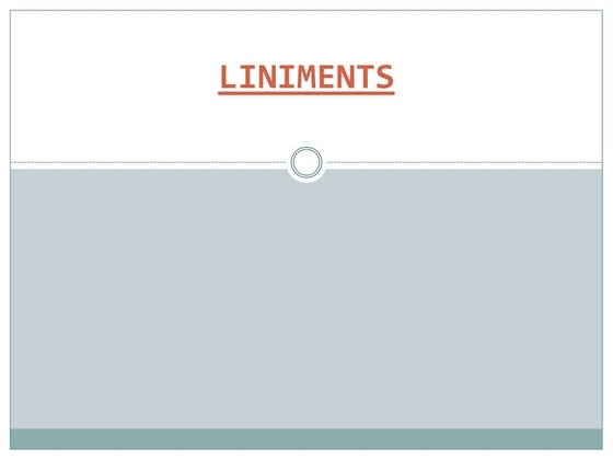Introduction to liniment and turpentine liniment | DOCX | Skin Care ...