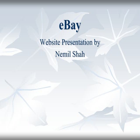 E-Bay | PPTX