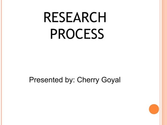 Research process | PPTX | Science