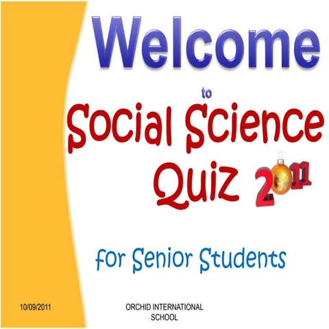 Social Science Quiz 2011 | PPSX