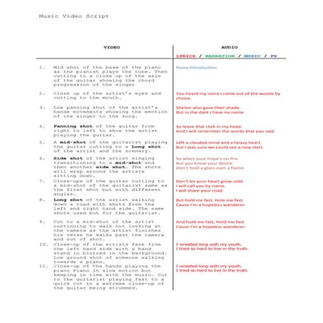 Final major project music video - christian owens | DOCX